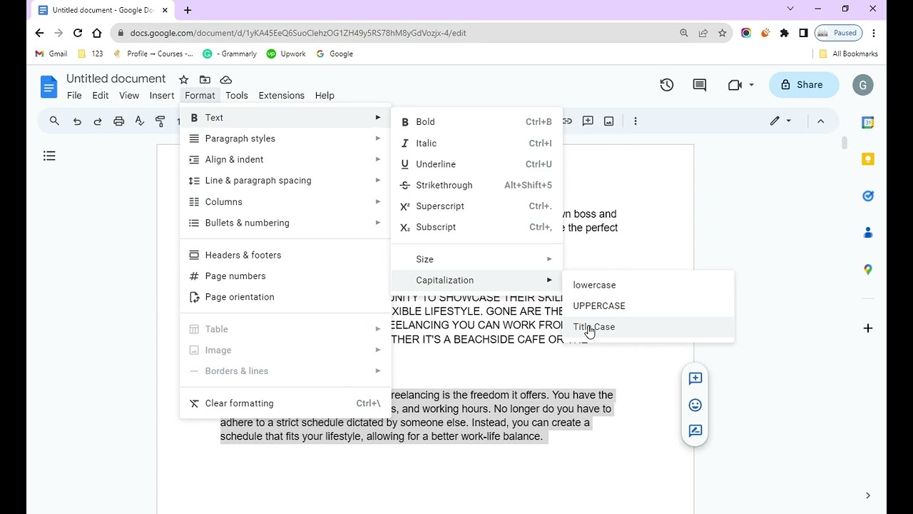 How To Change The Letter Case In Google Docs UPPERCASE Lowercase How To Change The Letter Case In Google Docs UPPERCASE Lowercase