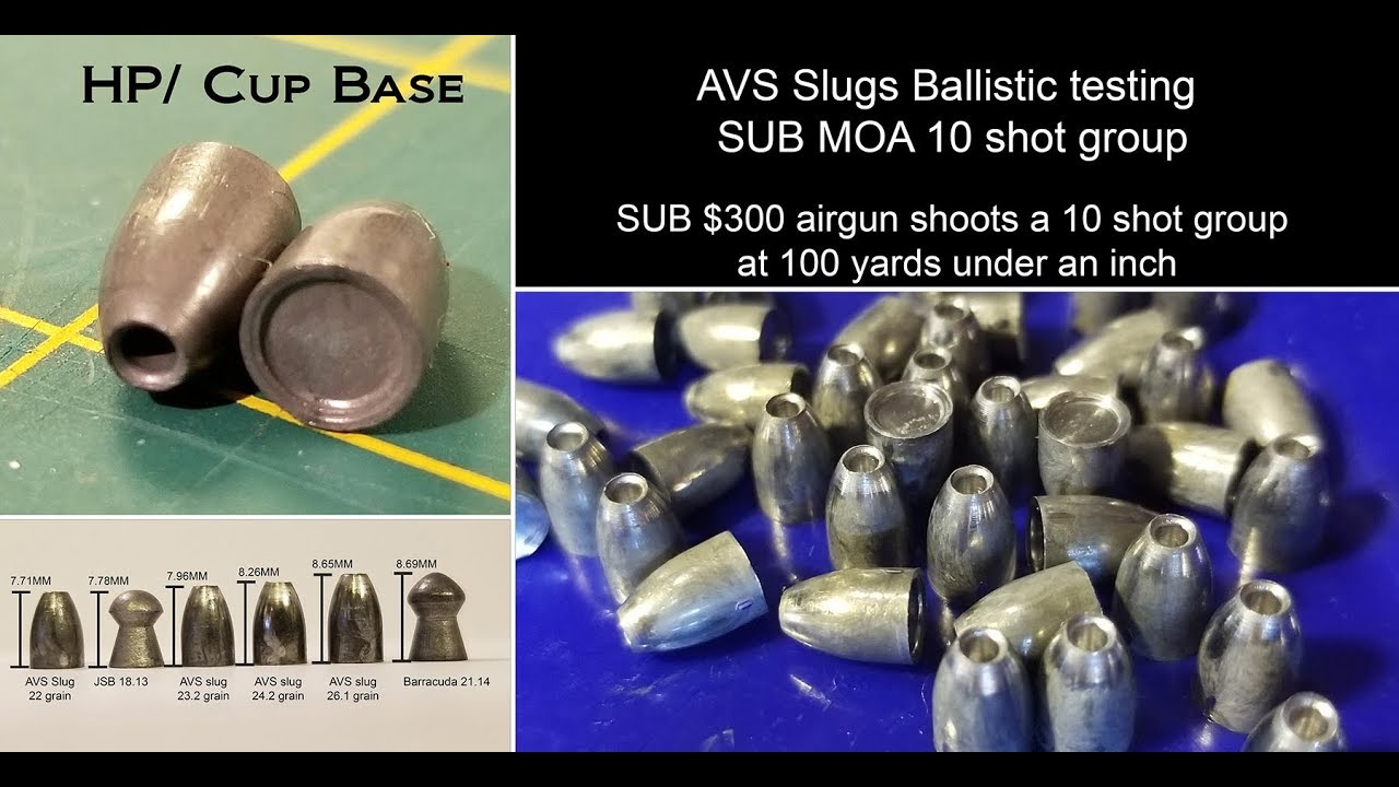 Airgun shooting sub MOA - Sub $300 airgun and AVS Slugs - YouTube