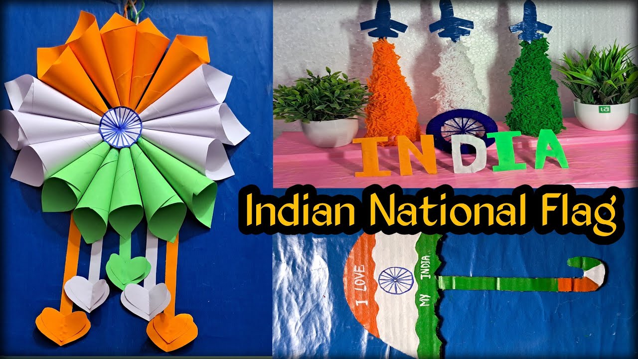 Indian Flag Making Craft 🇮🇳 ||Indian National Flag || How to make ...