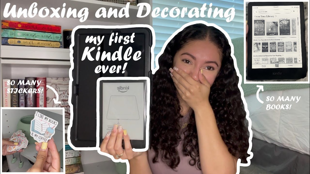 SO MANY STICKERS, SO MANY BOOKS!!! [Unboxing and Decorating my Kindle ...