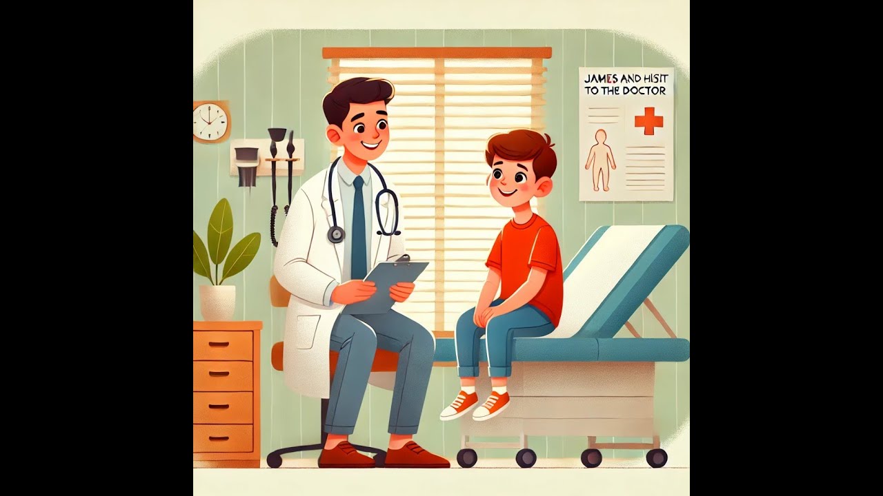 A1 beginner english listening story |James and His Visit to the Doctor ...