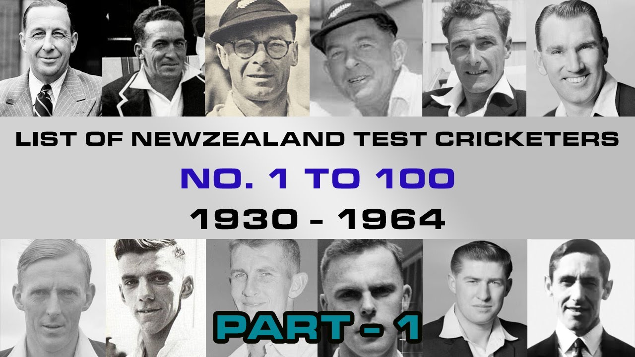 Cap No. 1 to 100 New Zealand Test Cricketers | New Zealand Test Players ...