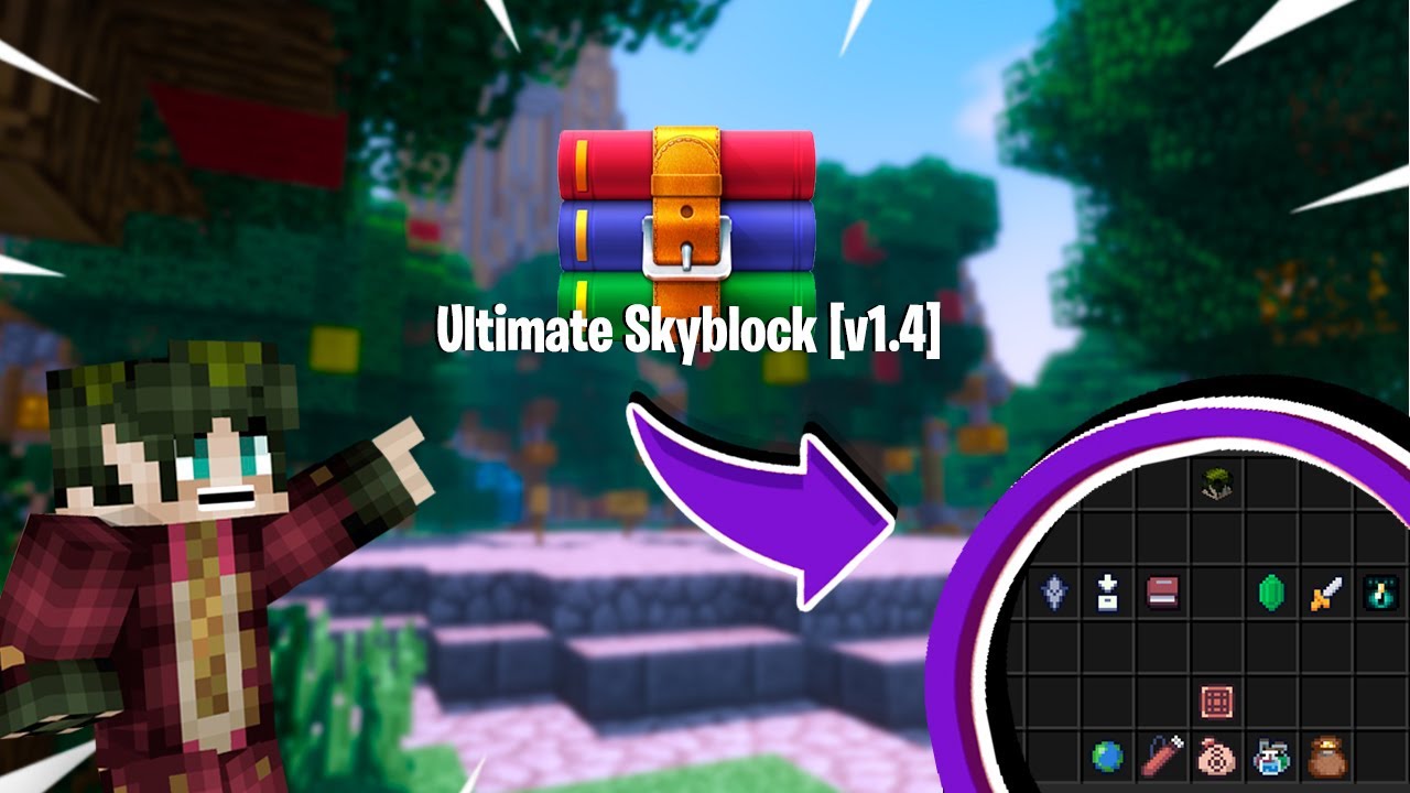 SUPER TEXTURA para o SKYBLOCK REDE SKY - (Ultimate Skyblock v1.4) - YouTube