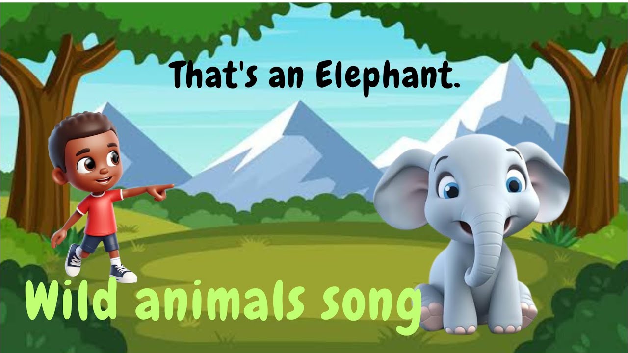 Wild animals song | Vocabulary chants for Preschool | sing along with ...
