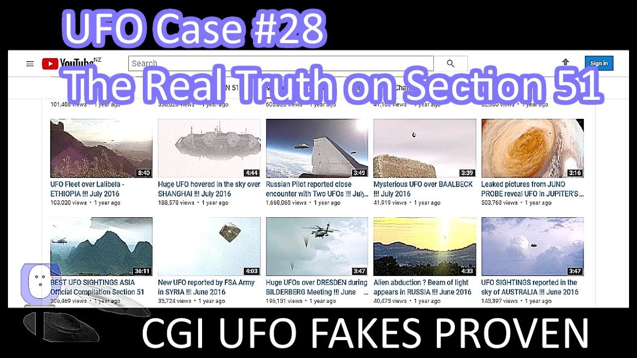 The TRUTH about Section 51 CGI UFO Chan - The Out There Channel UFO ...
