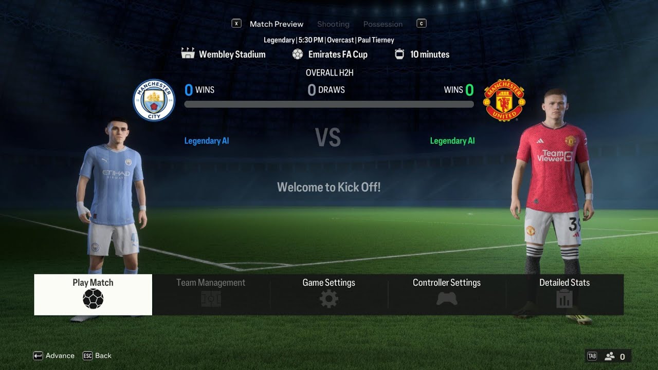Ea Fc 24 Simulation Manchester City Vs Manchester United Fa Cup
