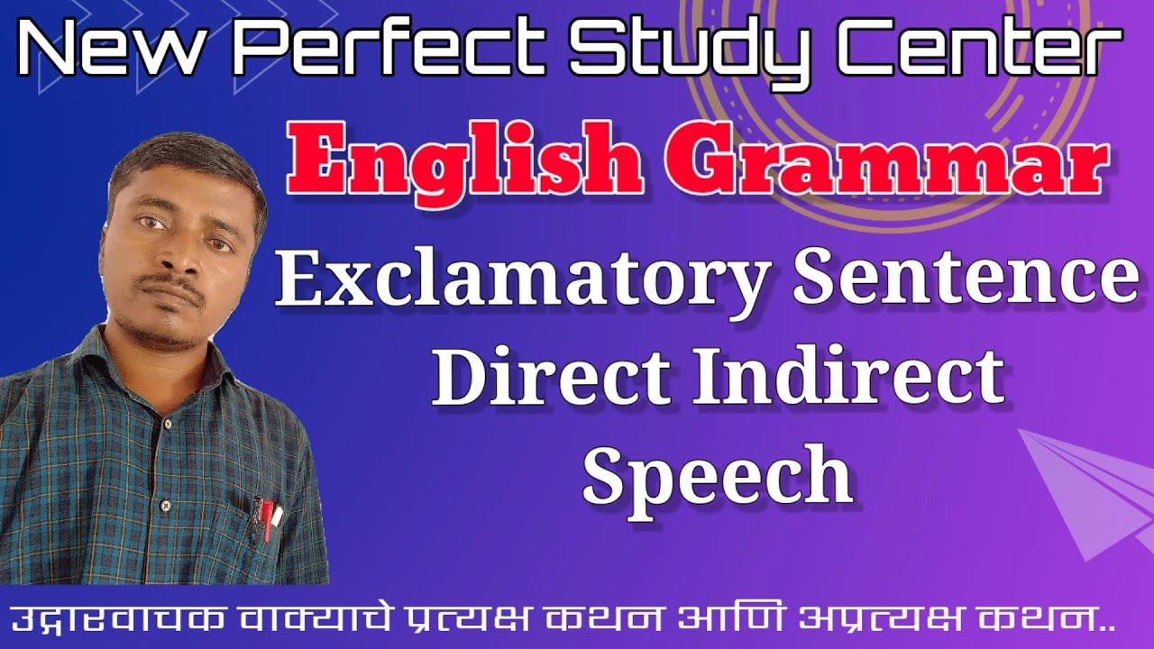 Direct And Indirect Speech Exclamatory Sentences Direct To Indirect