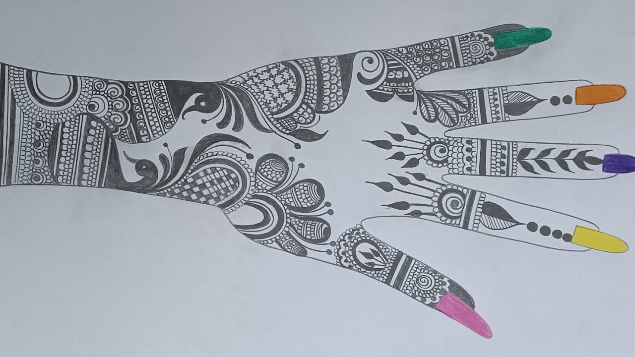 Full hand mehandi design for beginners ⁠ ⁠ - YouTube