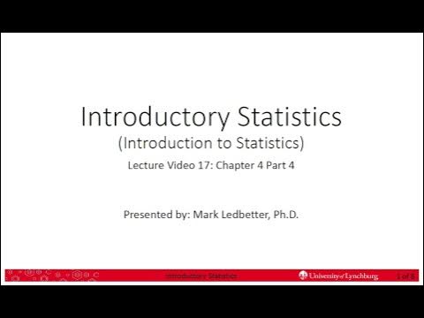 Introductory Statistics L17 Chapter 4 Part 4 Linear Regression - YouTube