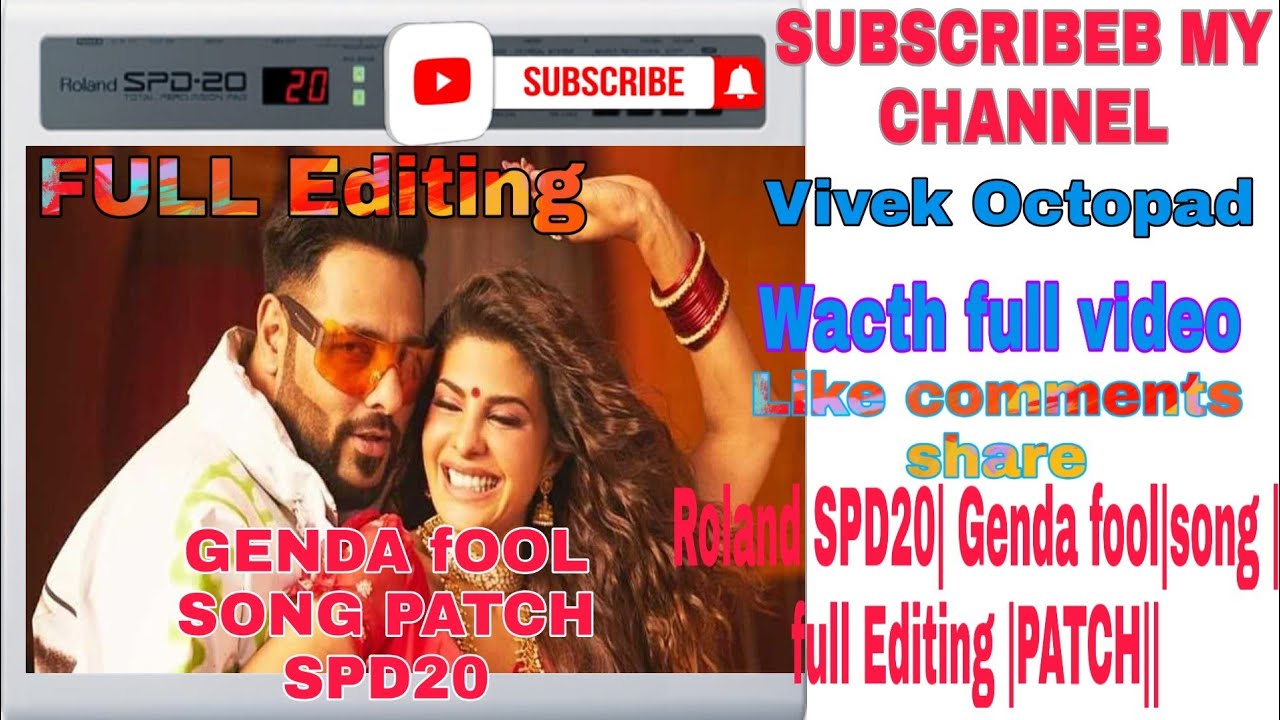 GENDA fOOL SONG||By BADSHAH ||Roland SPD20 ||octopad ||patch ||vivek ...