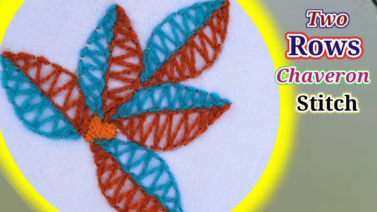 Chevron stitch/Chevron Stitch embroidery Design/Threads Skills - YouTube