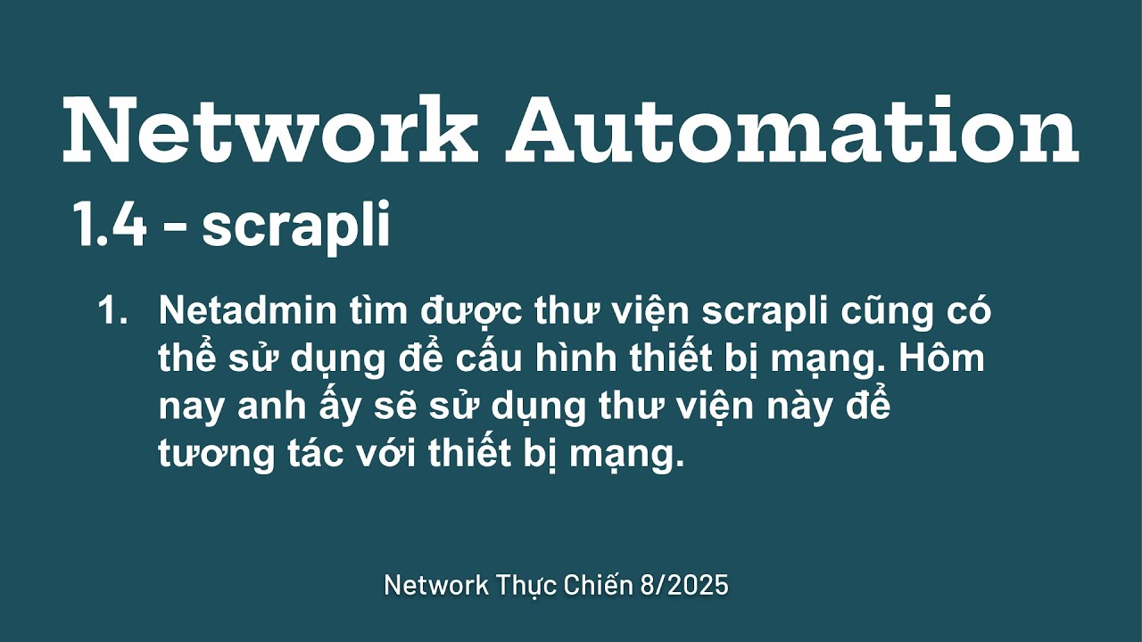 Network Automation 1.4 - scrapli - YouTube