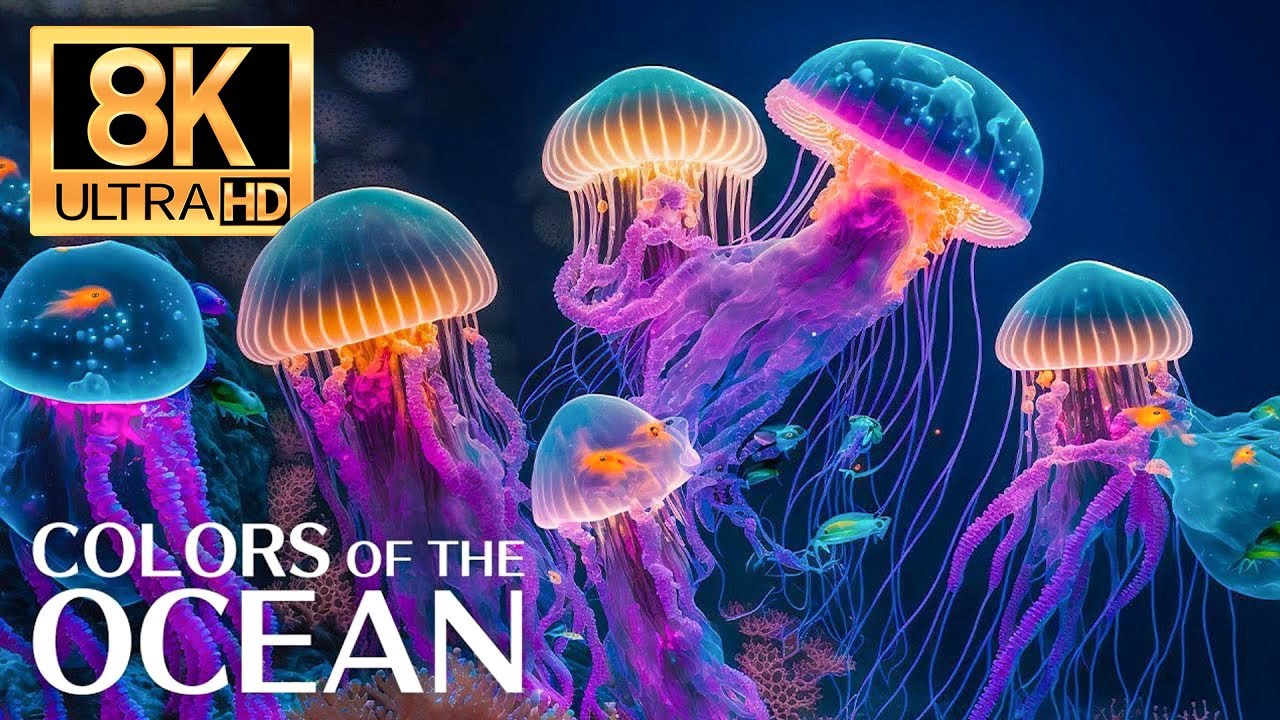 THE OCEAN - 8K (60FPS) ULTRA HD - CAPTIVATING MOMENTS WITH JELLYFISH ...