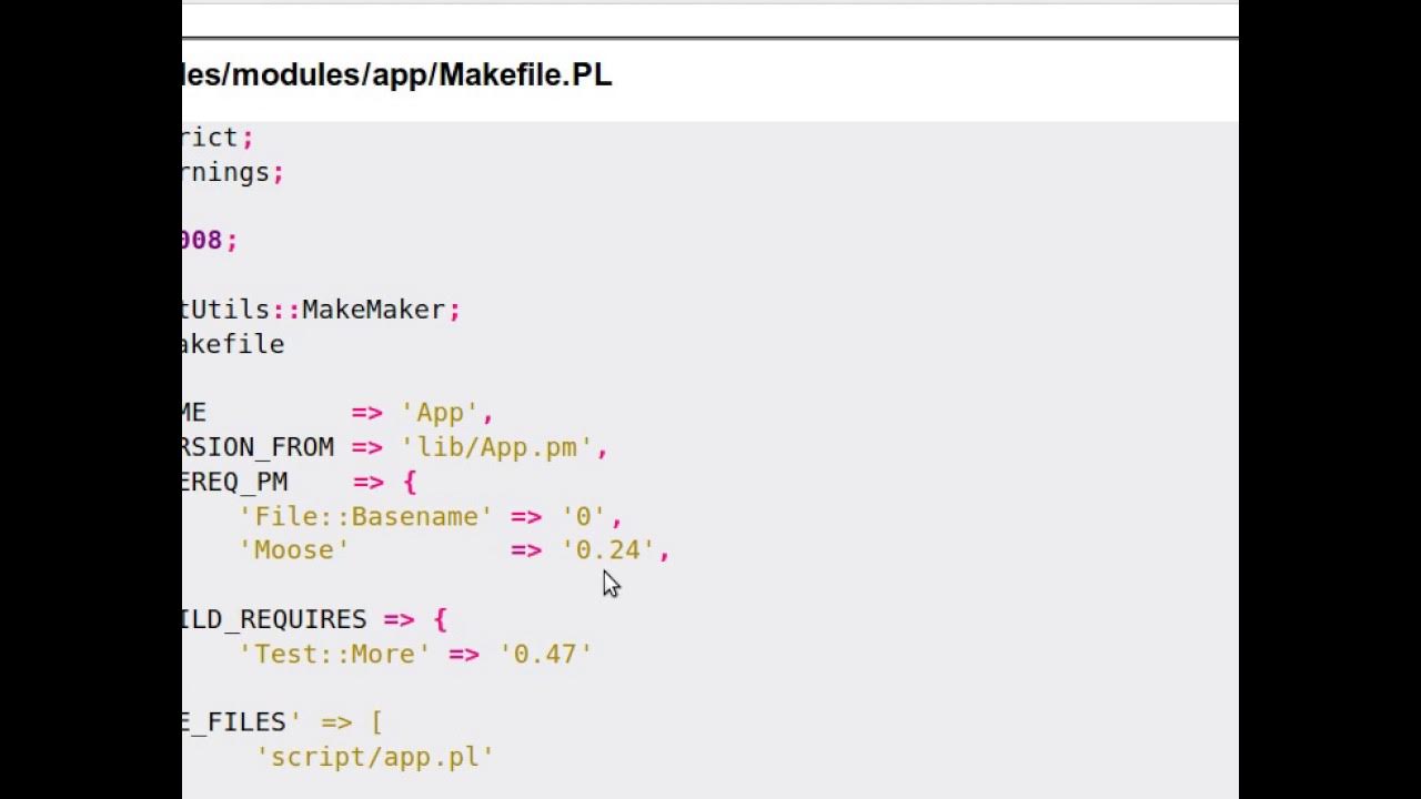 Perl packaging: Makefile.PL of ExtUtils::MakeMaker - YouTube