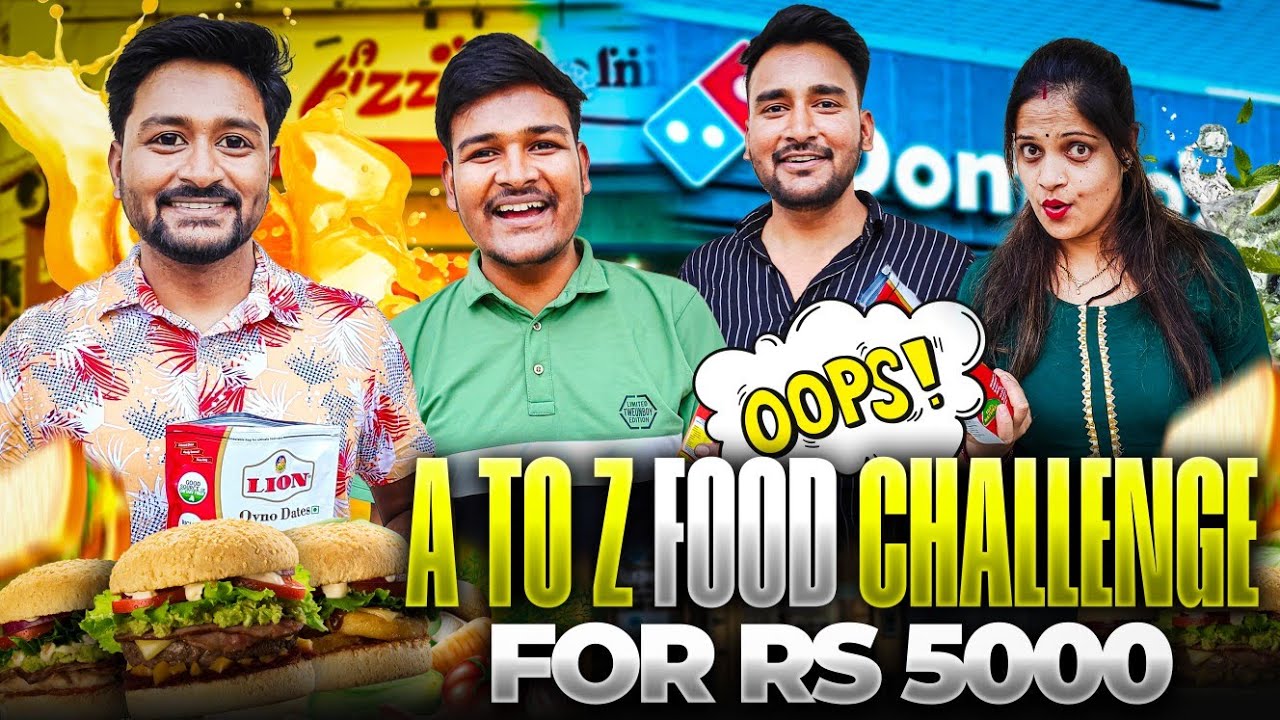 Fastest A to Z Food Challenge in 1 Hour for $5000 - YouTube