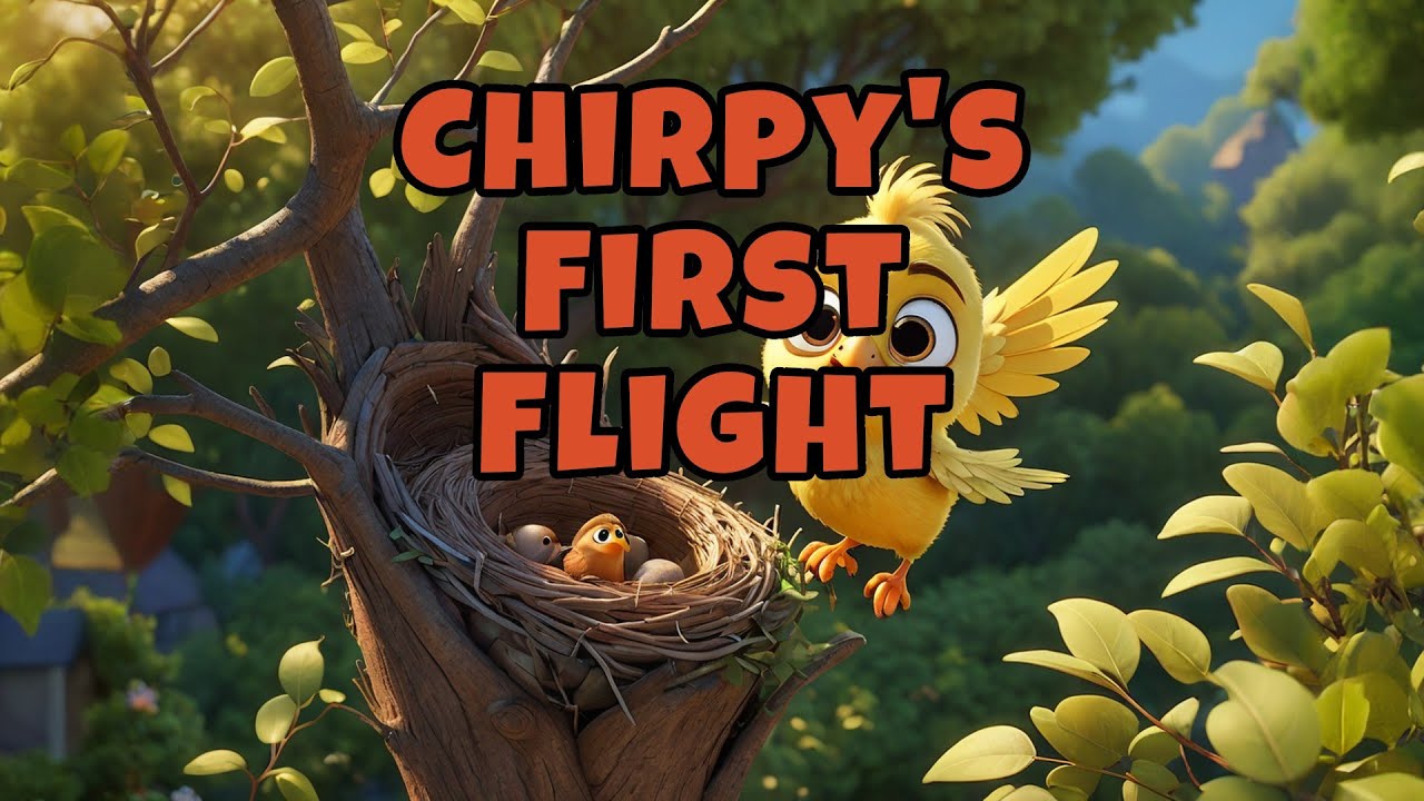 Chirpy's First Flight 🐦🦜#kidsvideo #kids #story #storytime #cartoon # ...