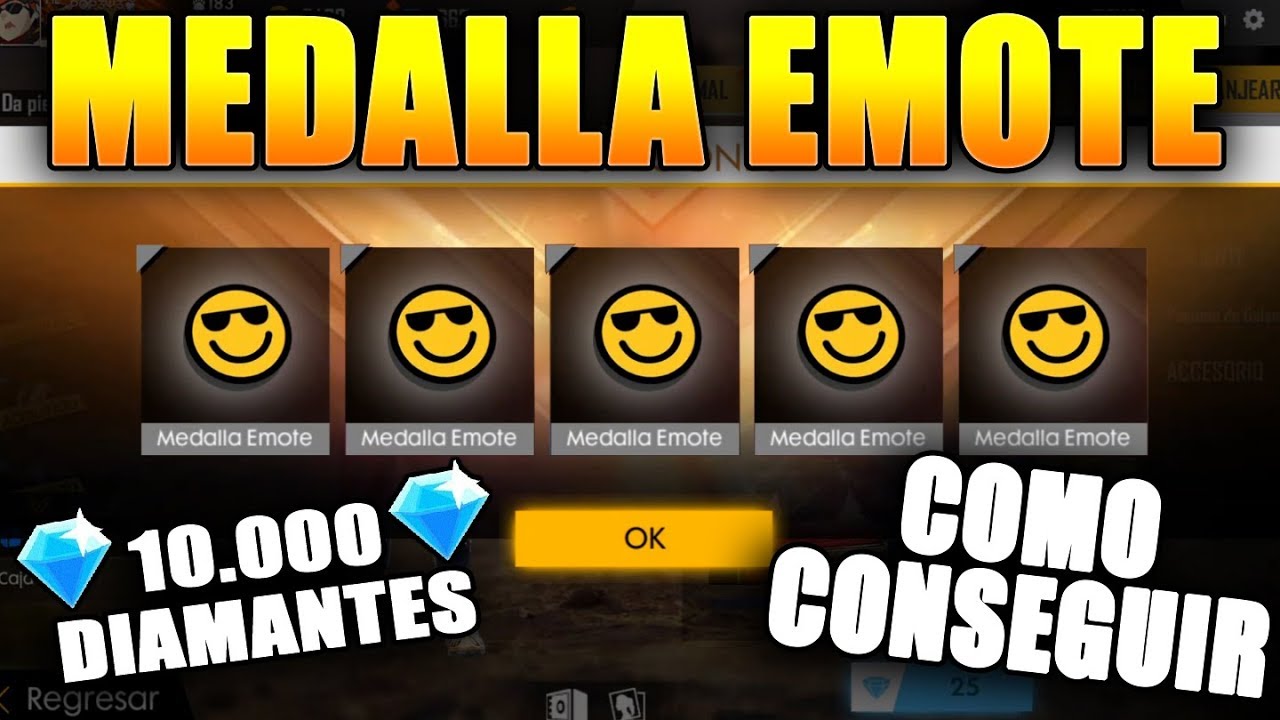 🔴COMO CONSEGUIR TODOS los *TOKEN MEDALLA EMOTE* en FREE FIRE // NUEVO ...