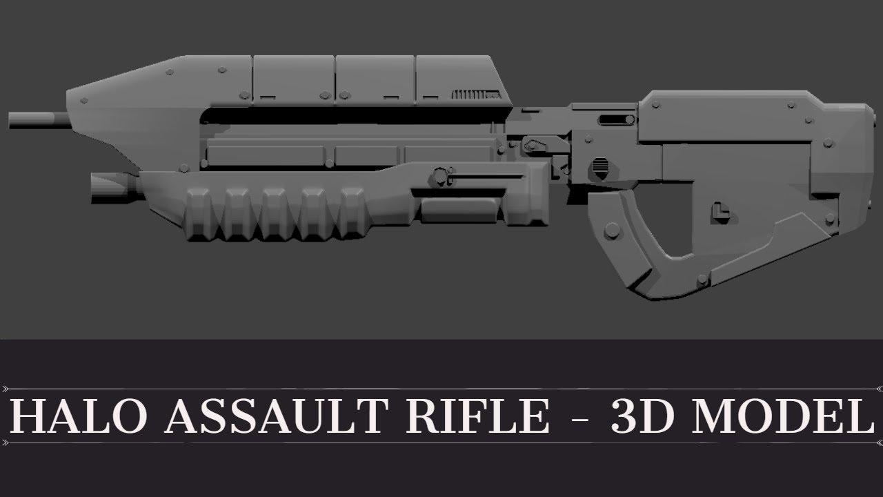 Halo 3 Assault Rifle - Blender (Timelapse) - YouTube