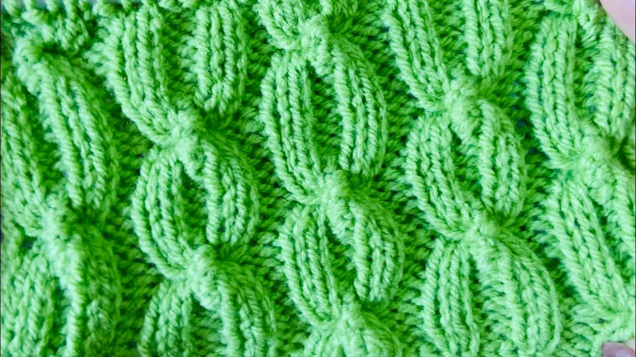 Beautiful cable chain knitting stitch pattern/design for ladies/gents ...