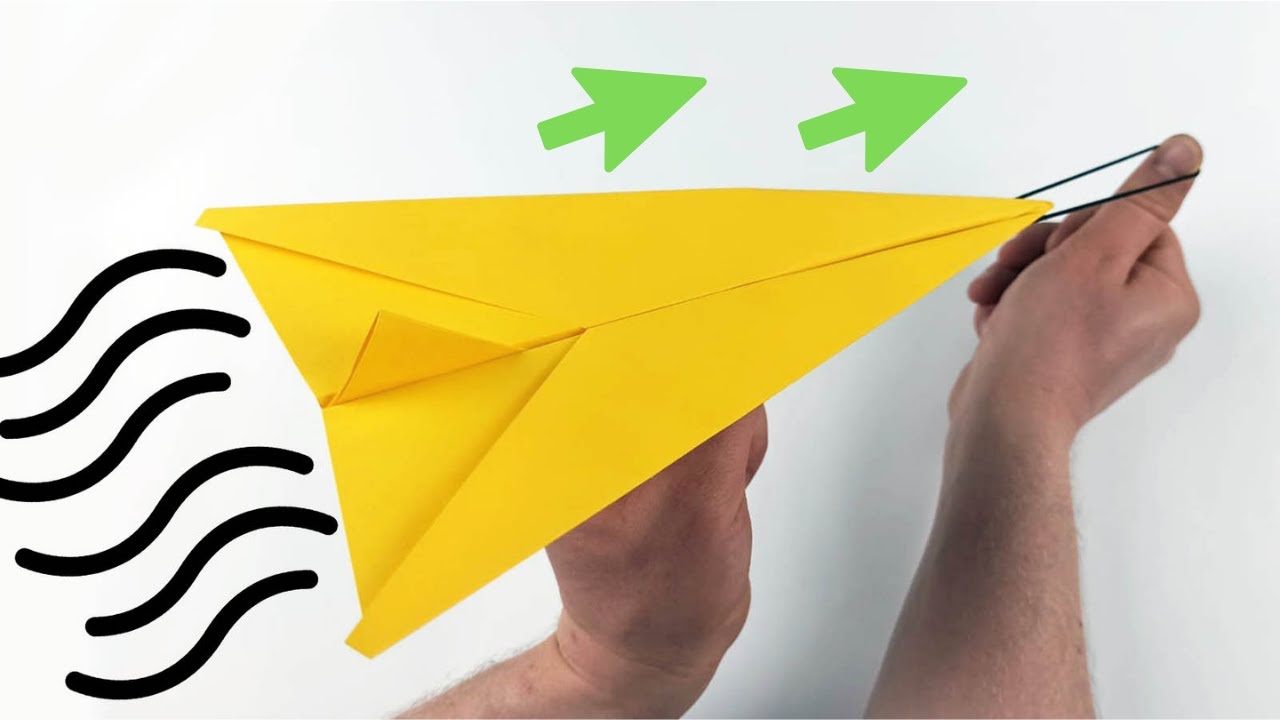 Rubber Band Launching Paper Plane (Easy) How To Make a Paper Plane ...