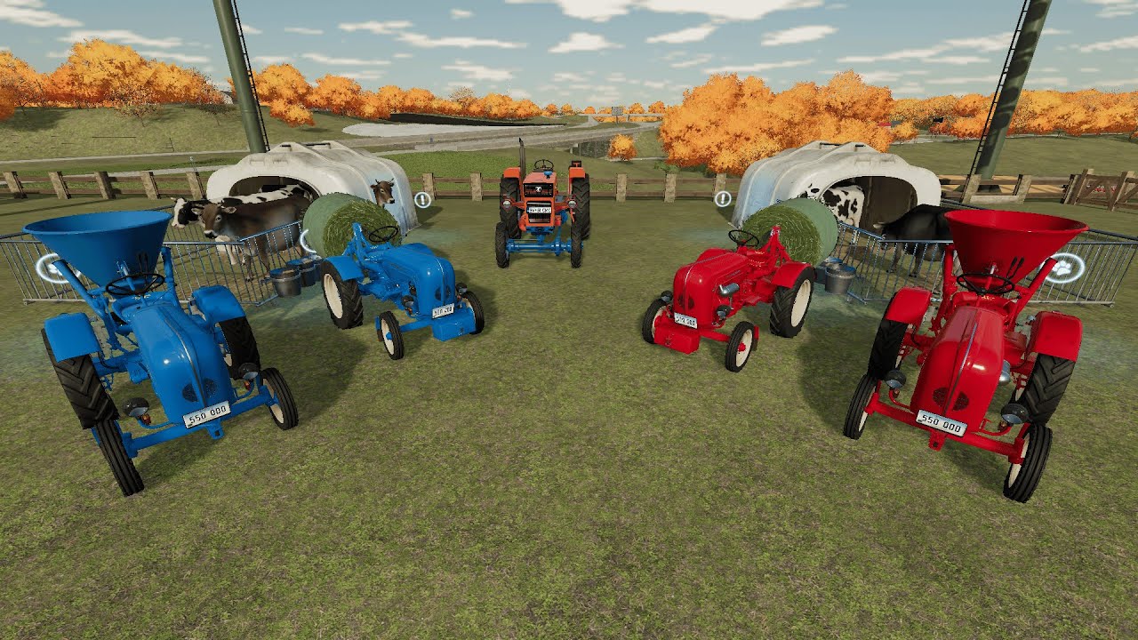 Diy mini tractor grass transporting for cows and spray on field with ...