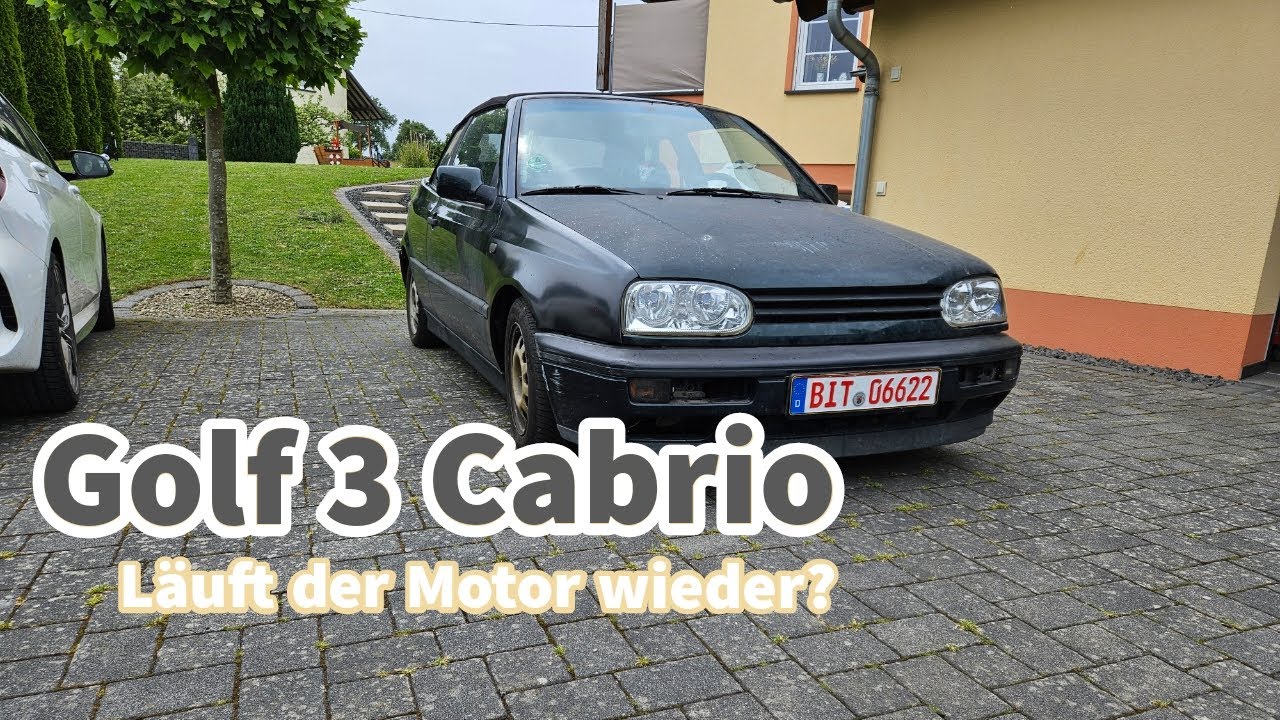 Golf 3 Cabrio | Wie steht es um den 1.8l Motor, läuft er wieder? #volkswagen #golf3 #vw #vwscene ...