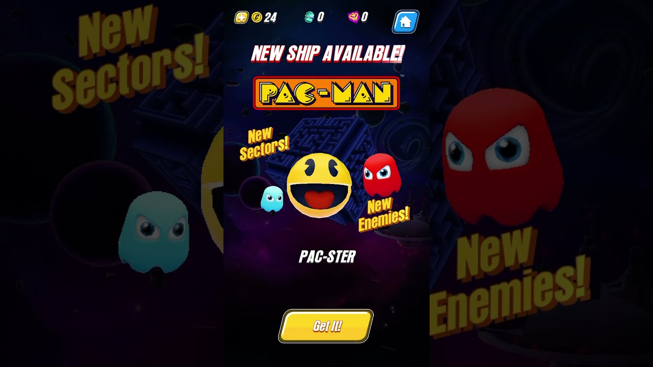 Galaga Wars Walkthrough Gameplay New PAC-MAN Ship Sectors 1 2 3 No ...