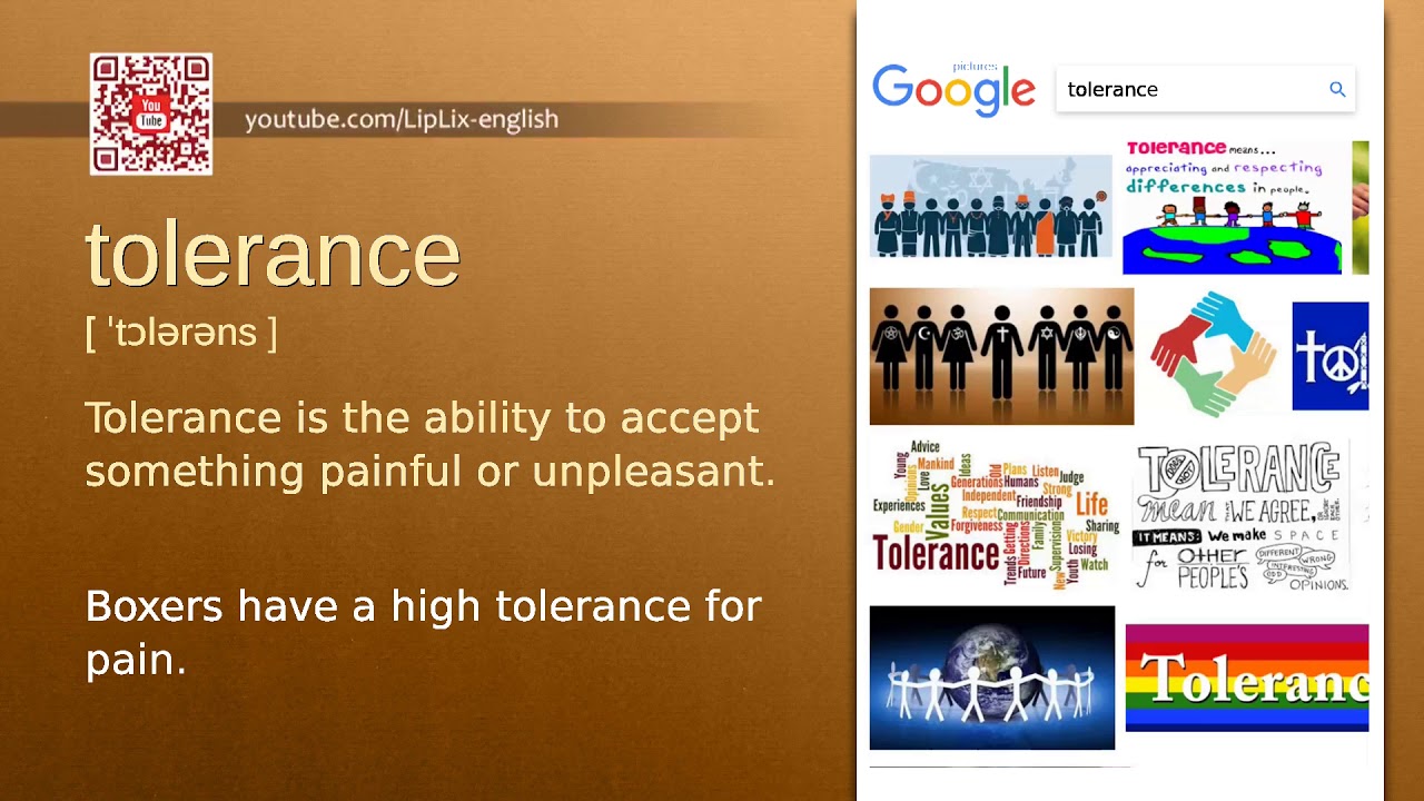 Tolerance : C2 level english vocabulary lesson, www.LipLix.com - YouTube