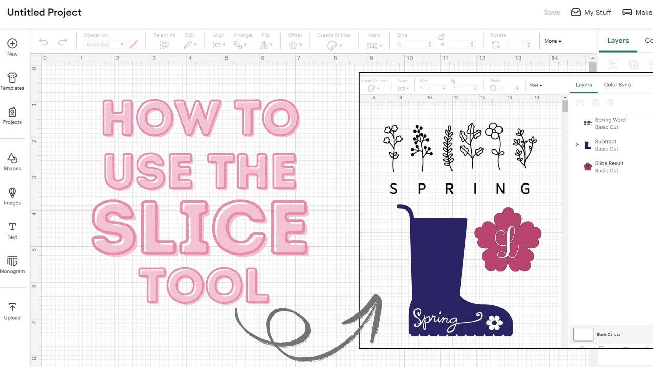 How to Use the Slice + Subtract Tool in Cricut Design Space | Cricut ...