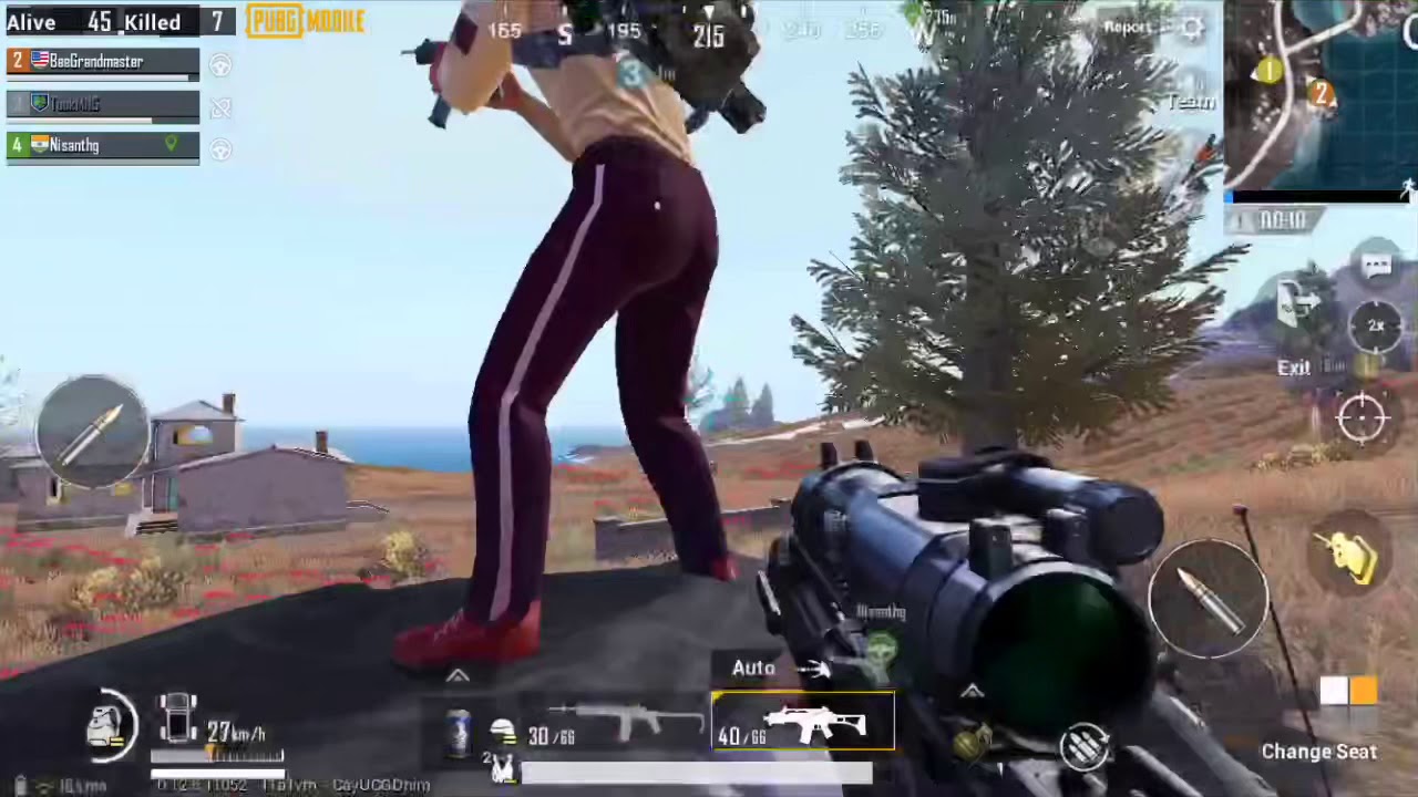 PUBGM Playing on 500ms of Ping - YouTube