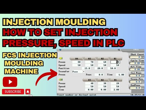 How to set injection pressure, speed and holding speed, pressure ...
