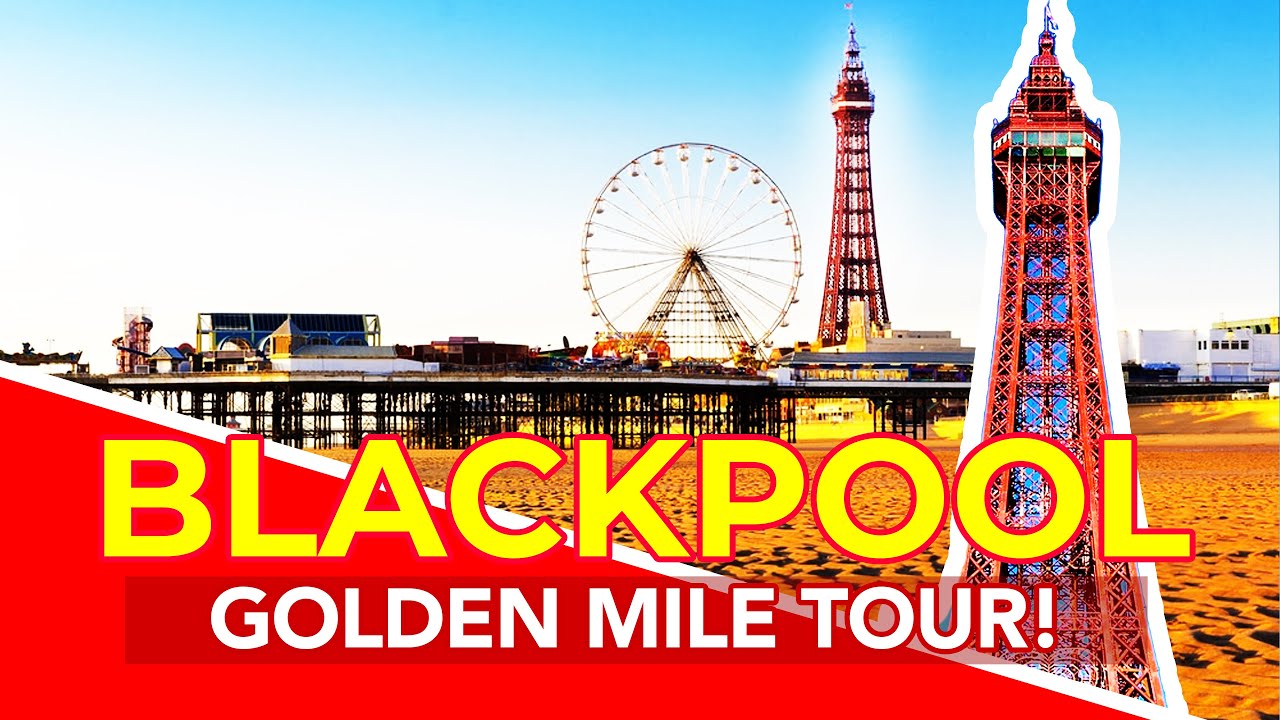BLACKPOOL WALK | Blackpool Seafront walk from beach and Hotels to ...