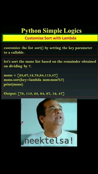 Customize Sorting Python Coding Codingisfun Coder Programming