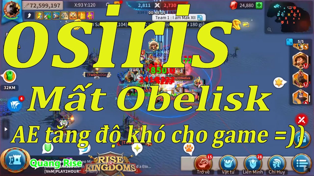 Mất Obelisk trong Osiris sẽ như thế nào ??? | Rise of Kingdoms - YouTube