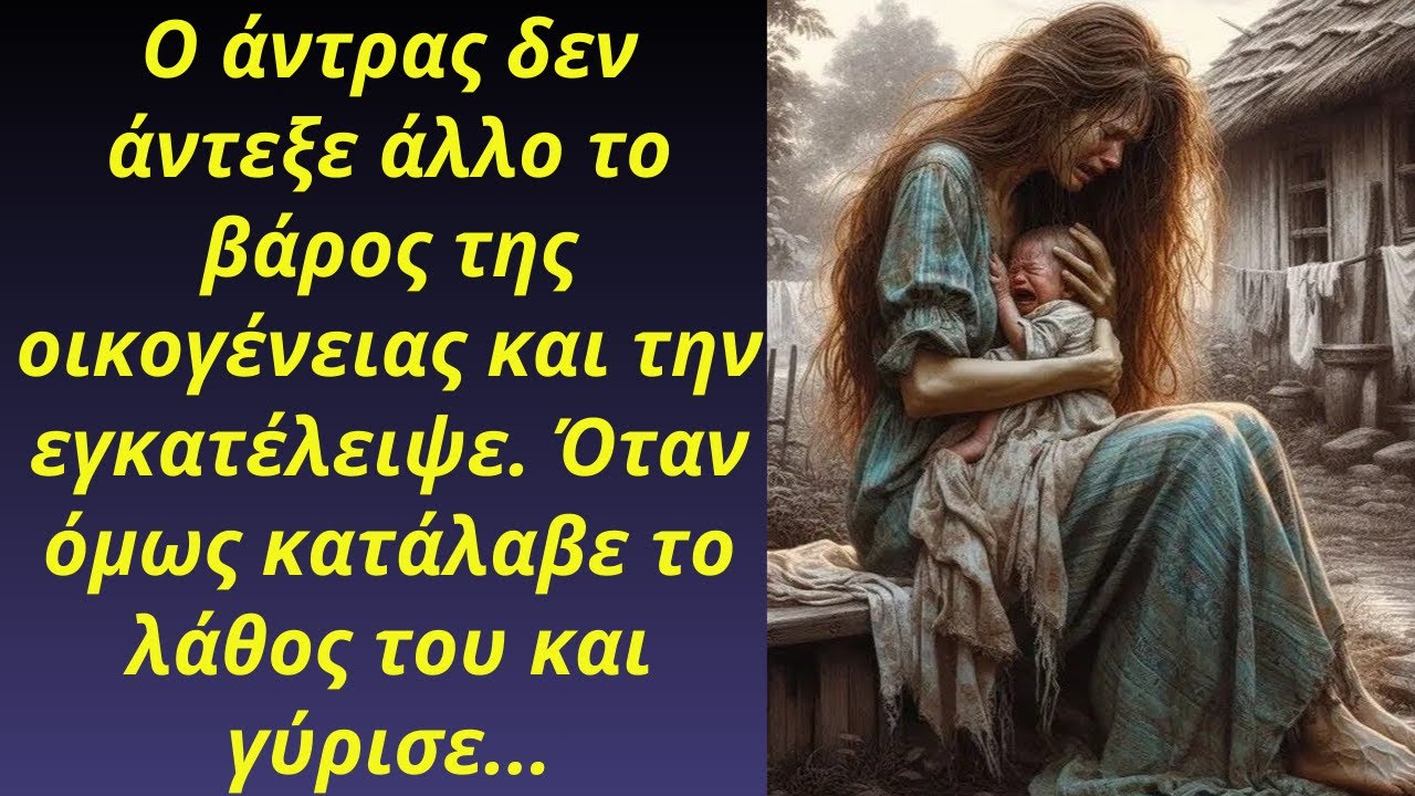 Ο άντρας δεν άντεξε άλλο το βάρος της οικογένειας και την εγκατέλειψε ...