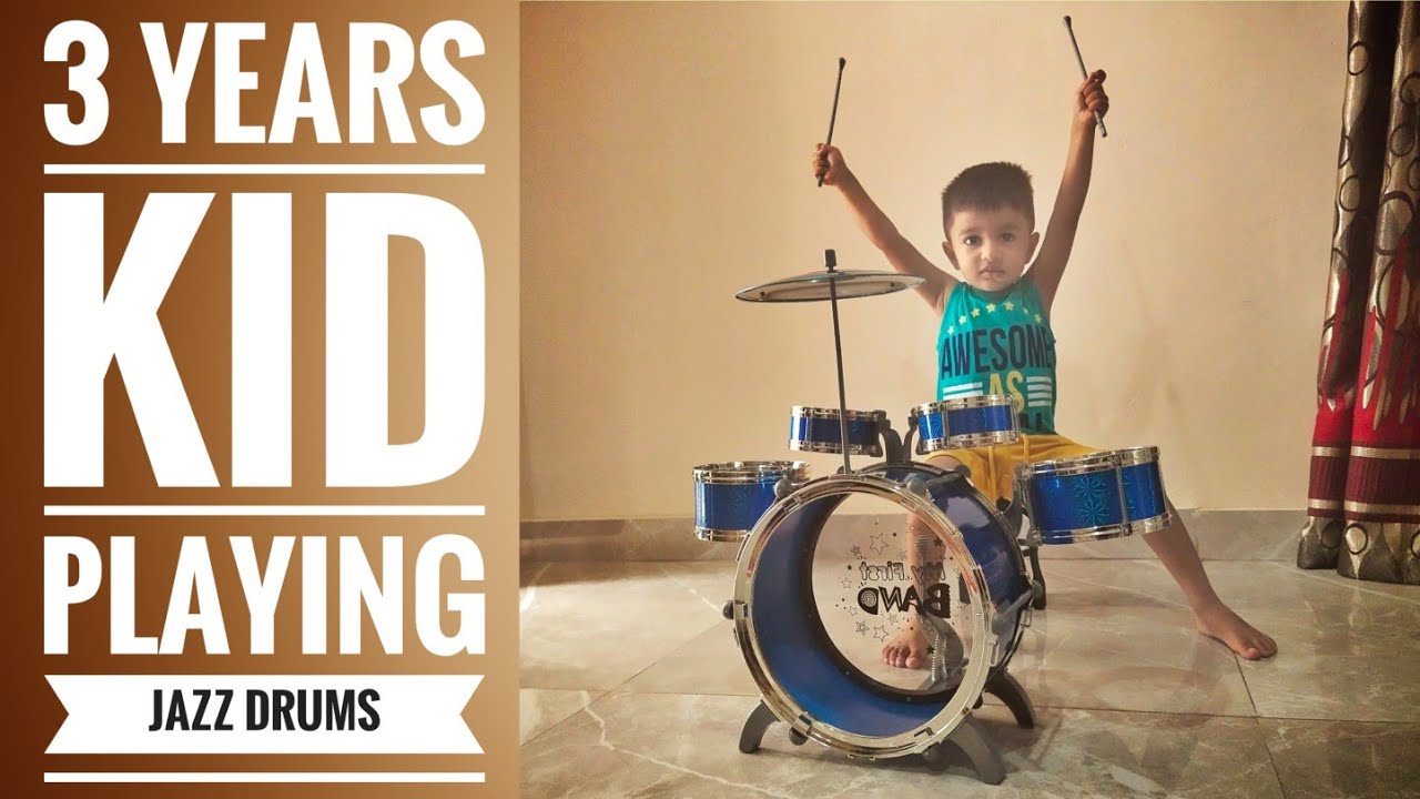 3 years old Joshua playing Jazz Drum/ Kids Jazz drum/ Child Playing ...