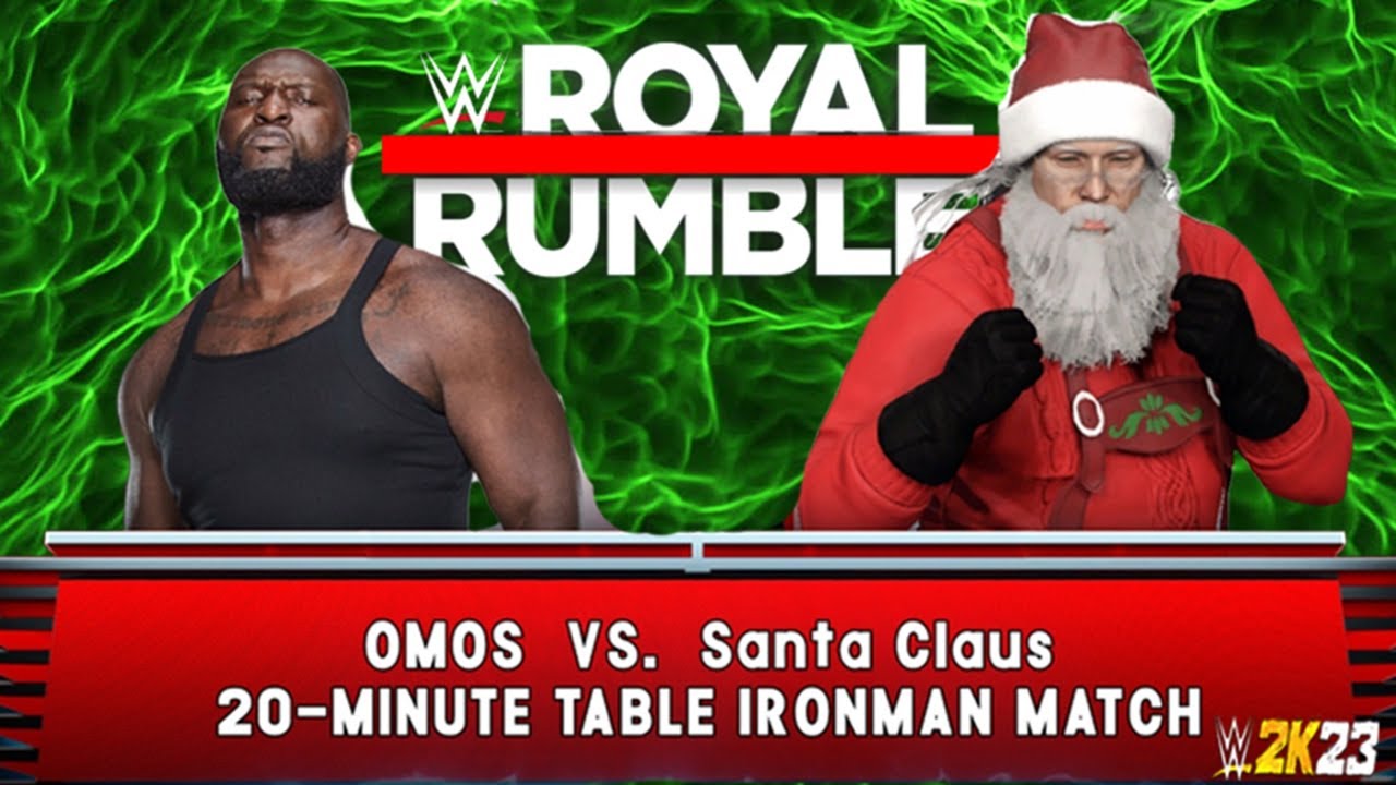 Omos vs Santa Claus 20-Minute Table Ironman Match WWE 2K23 - YouTube