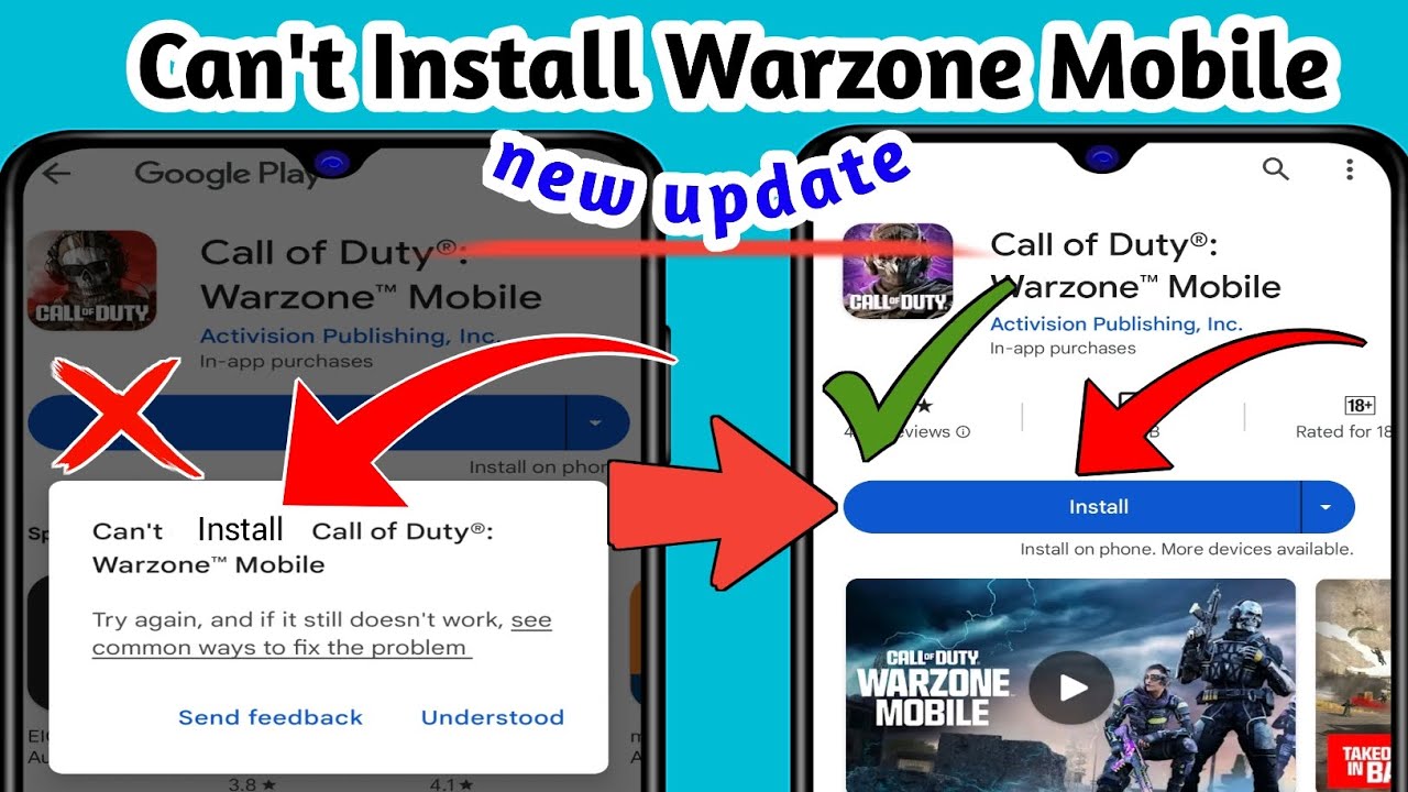 How To Fix Can't Install Call of Duty Warzone Mobile (2024) | Can't Install Warzone Mobile - YouTube
