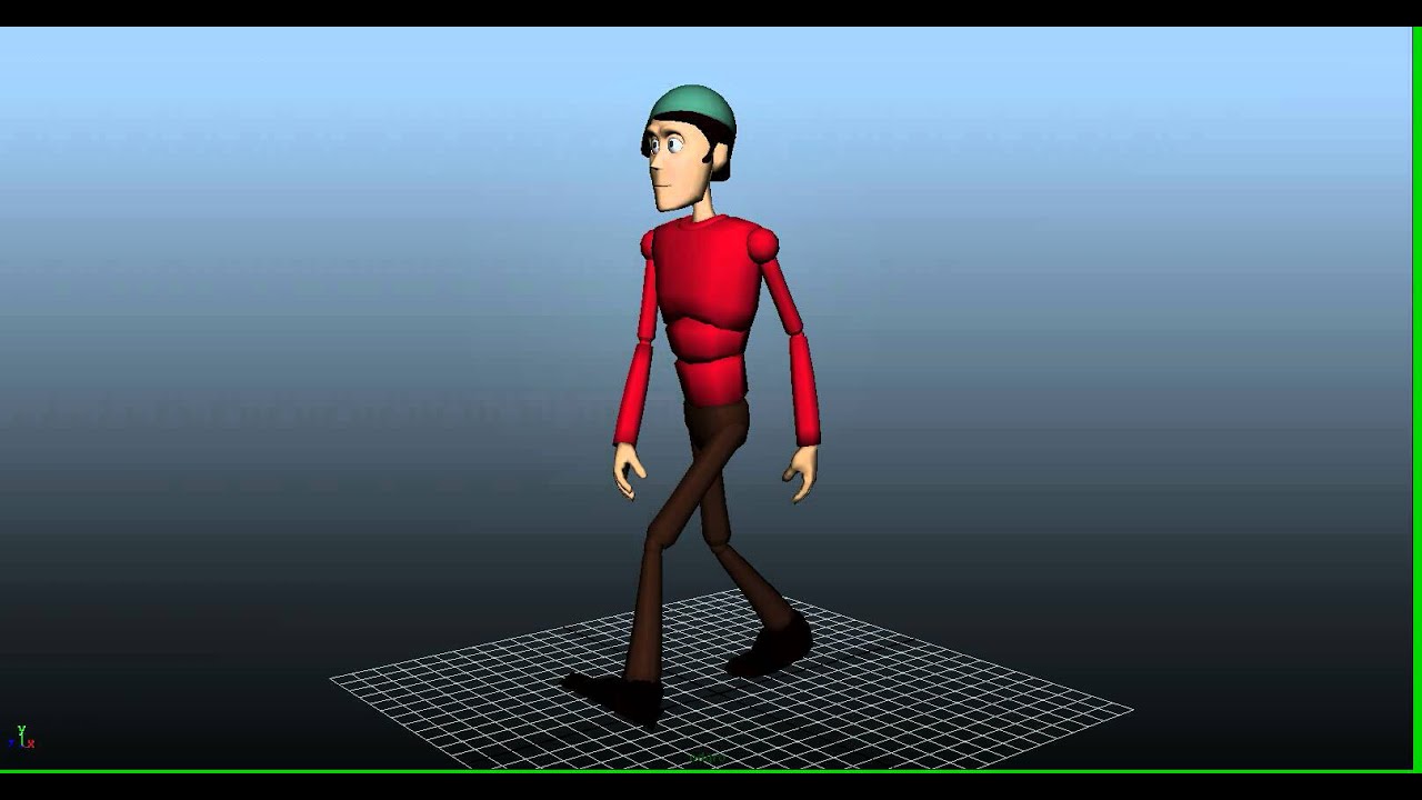 Walk cycle test 1 - YouTube