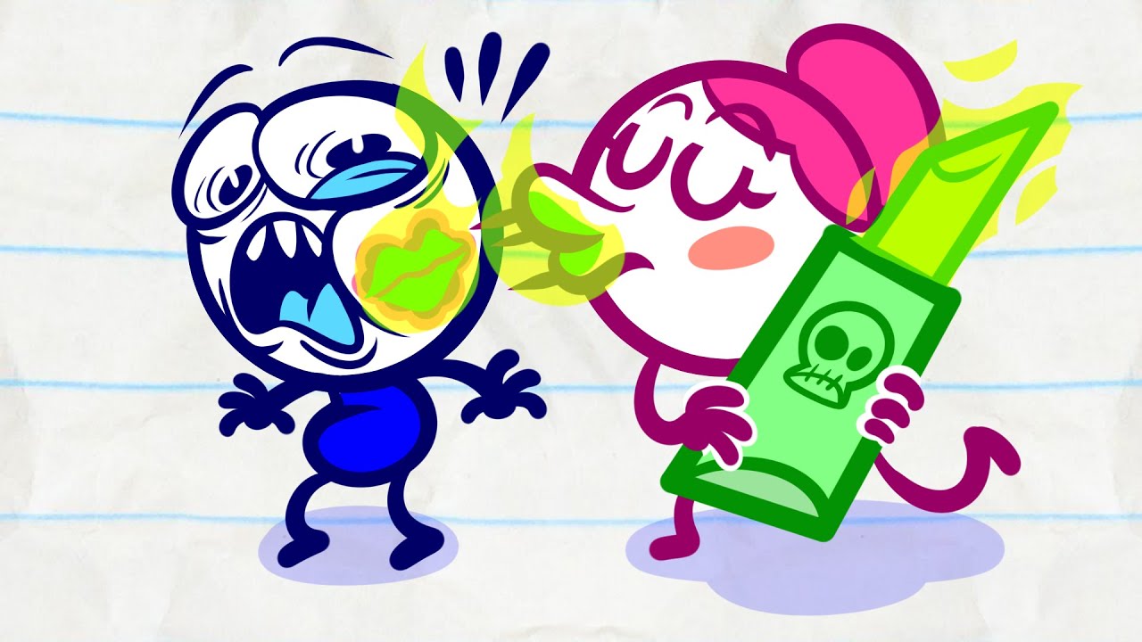 Pencilmate's Cursed KISS! | Animated Cartoons Characters | Animated ...