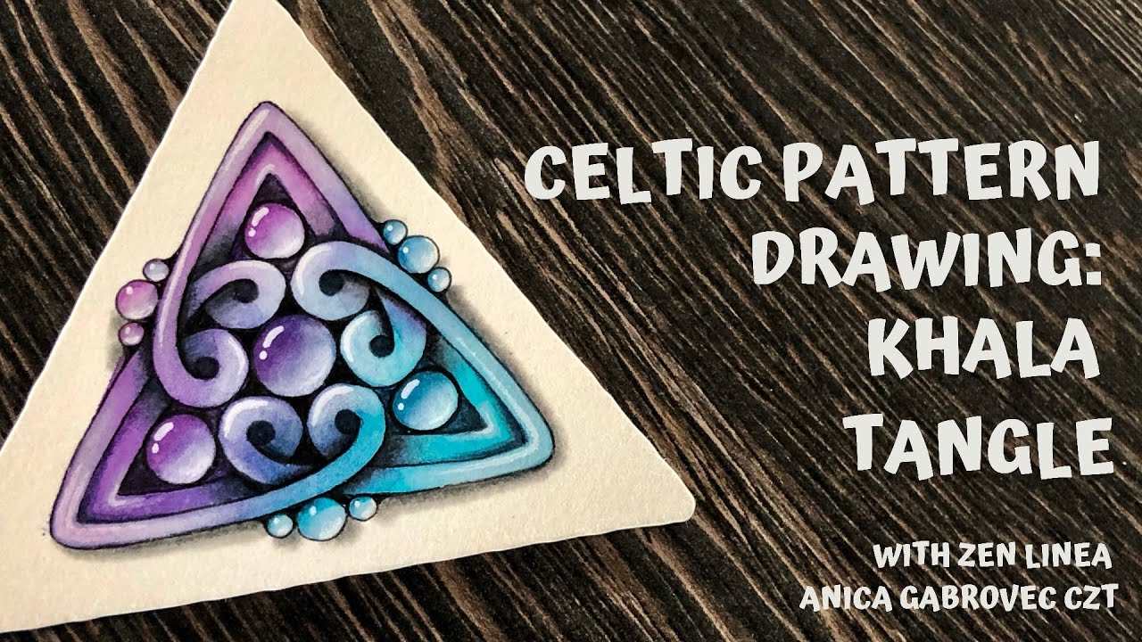 Celtic Pattern Drawing - Khala Tangle - YouTube