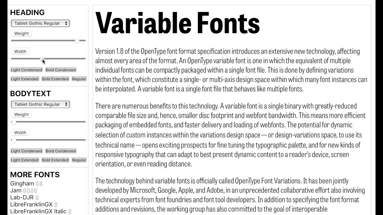 TabletGothic GX, an experimental version of Tablet Gothic, being used ...