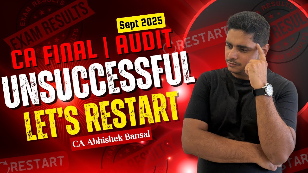 CA Final | Audit | RESTART | Let's Do it Together | Sep 25 | CA ...