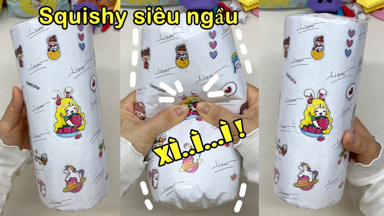 Giải Stress mùa thi cực đã /Làm Squishy siêu ngầu từ Sticker và 5k bông ...