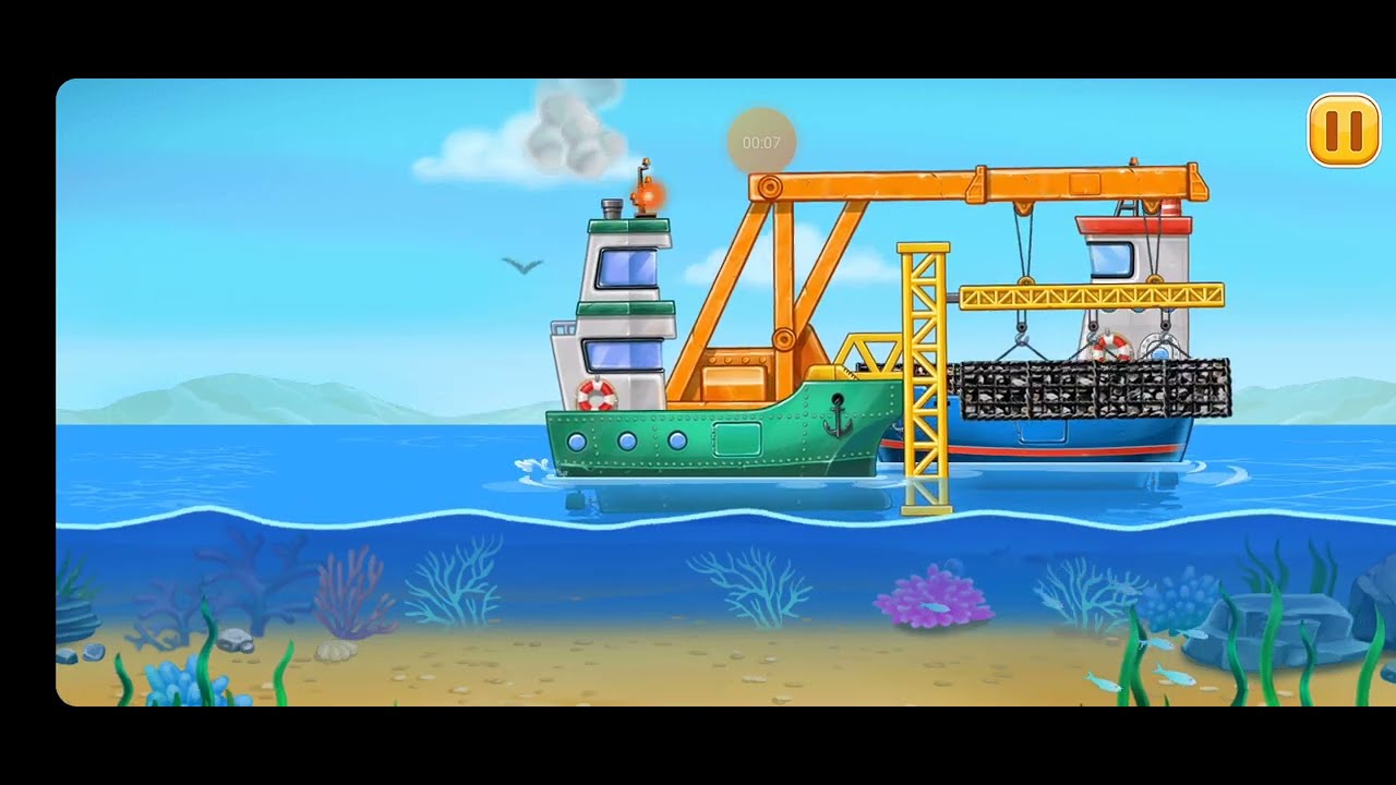 loading and unloading ships 🛥️ || ships driving|| construction game 🎮 ...