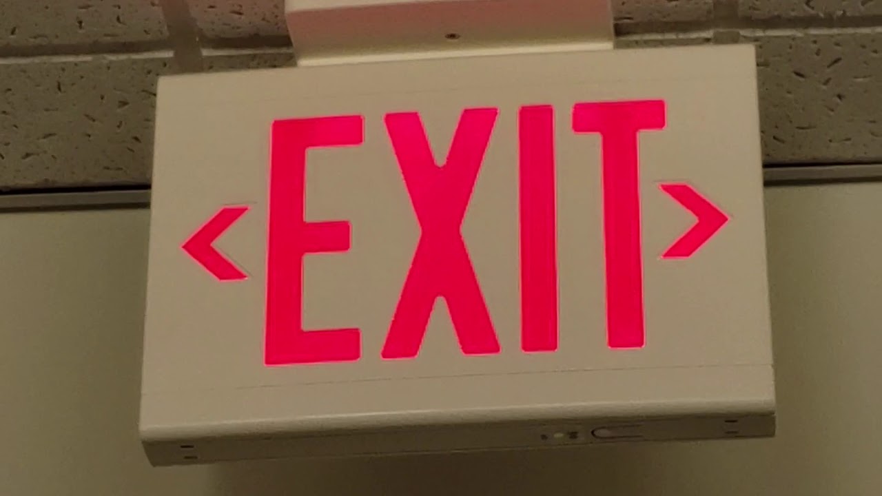 Exit Sign at Beaman Library - YouTube