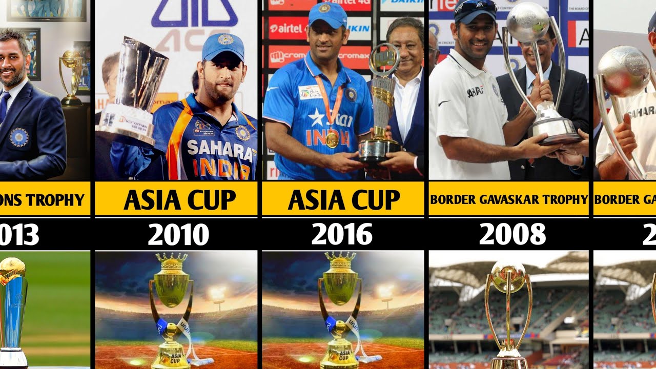 MS Dhoni Trophies Collection ll - YouTube