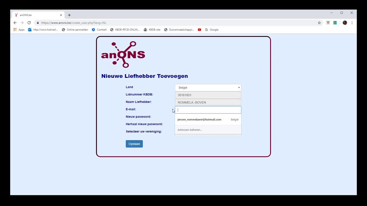 www.anons.be - Maak een nieuwe gebruiker aan - YouTube