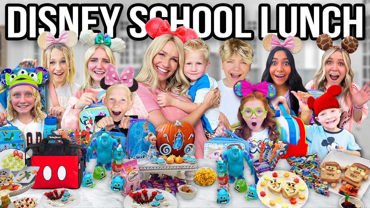 DiSNEY SCHOOL LUNCH PLANNiNG and PREP for My 10 KiDS!! - YouTube