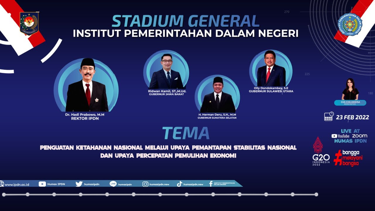 Stadium General 23 Februari 2022 Bersama Gub Jawa Barat, Gub Sulawesi ...